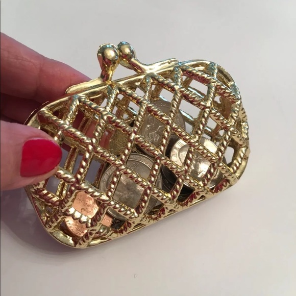 Bags | Vintage Golden Metal Coin Purse | Poshmark
